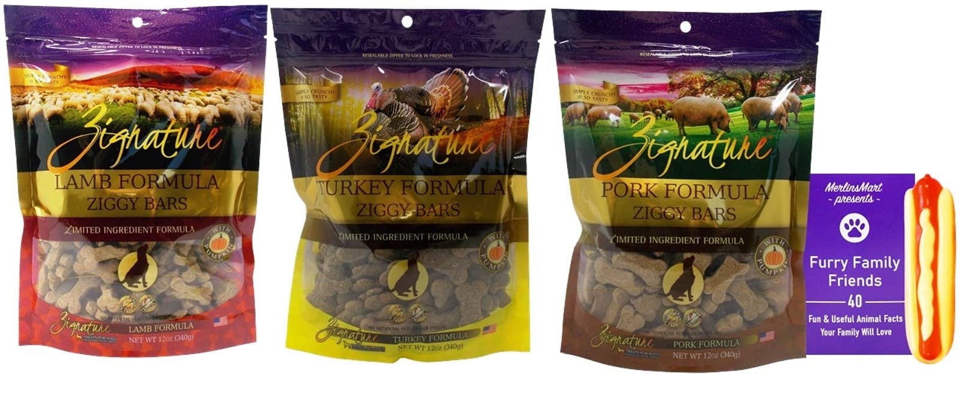 Zignature Ziggy Bars Limited Ingredient Dog Treats 3 Flavor (1) Each ...