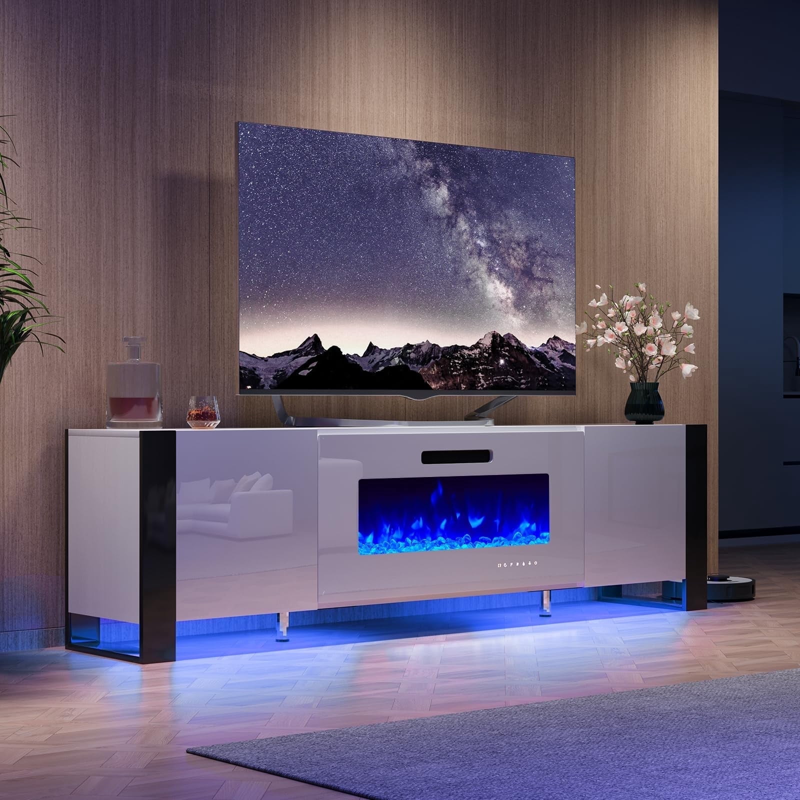 Free Shipping! AMERLIFE Fireplace TV Stand , 70" Entertainment Center ...