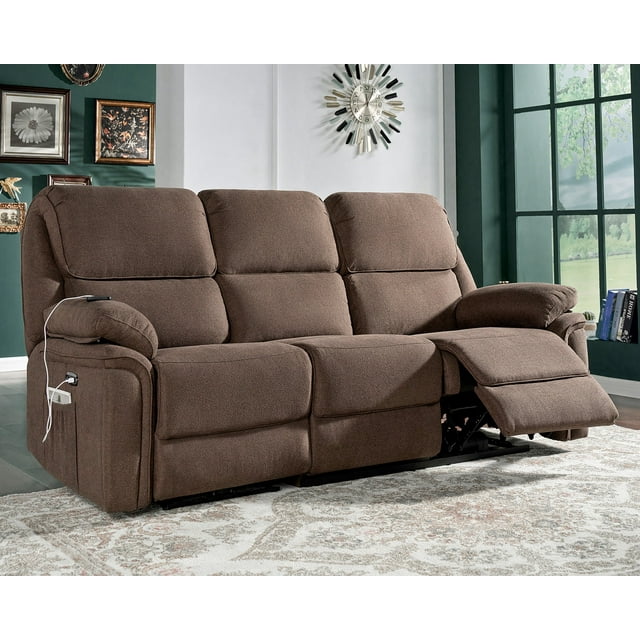 Merluxy Recliner Sofa, Power Reclining Sofa with Type-C & USB Charging ...