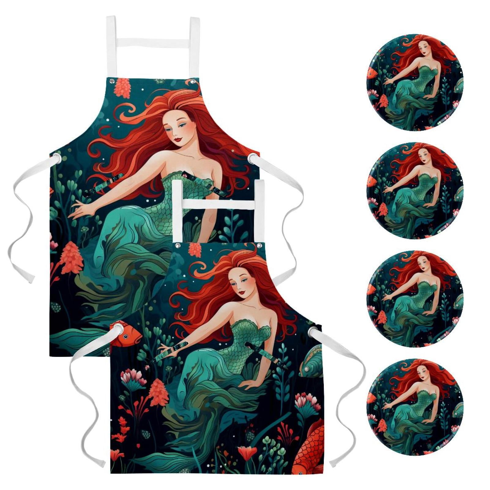 Mermaid 2 Pack Waterproof Pins with Pockets and Badges - Button Art ...