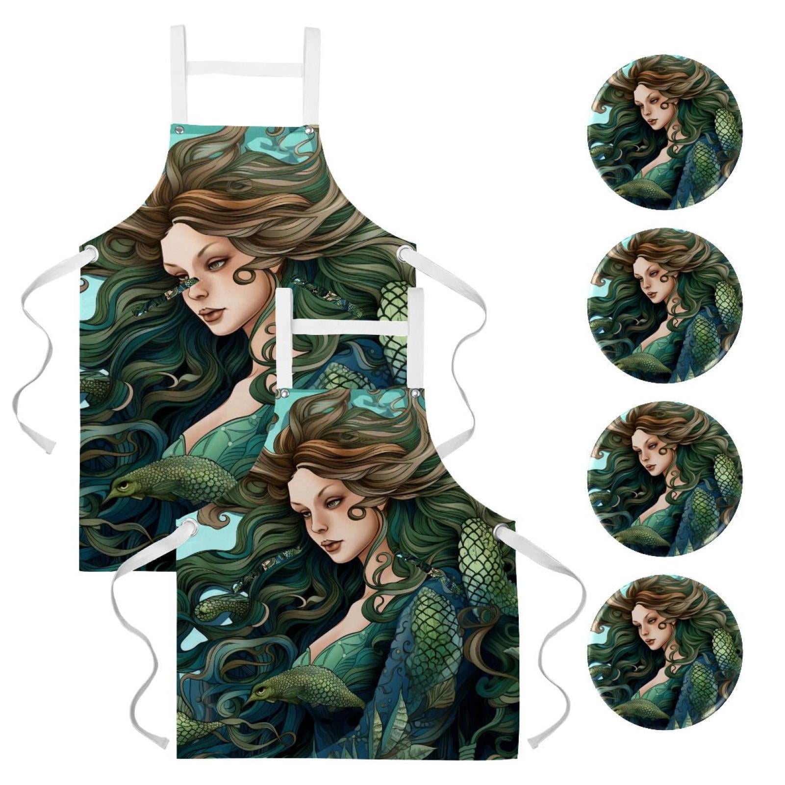 Mermaid 2 Pack Waterproof Pins with Pockets and Badges - Button Art ...