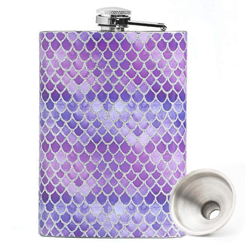 Mermaid 8oz hip stainless steel flask whith flasks for liquor for women ...