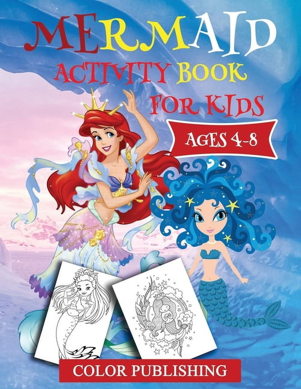 Mermaid Activity Book for Kids Ages 4-8: Fun Kids Activity Games For ...
