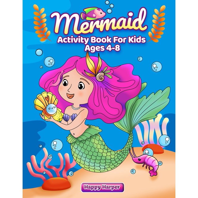 Mermaid Activity Book (Paperback)(Large Print) - Walmart.com