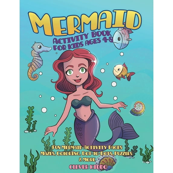 Mermaid Activity Book for Kids Ages 4-8: Fun Mermaid Activity Pages ...