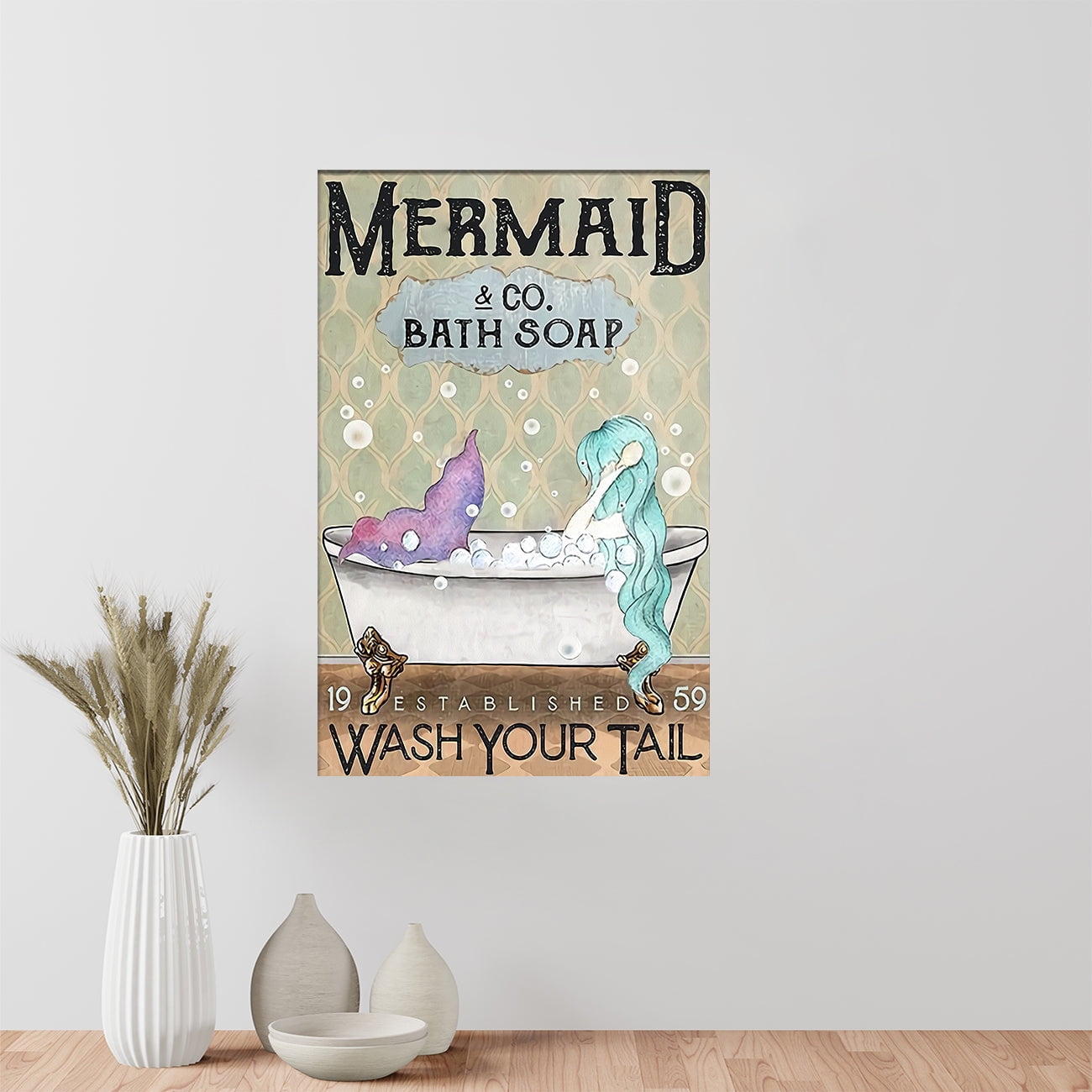 Mermaid And Co Bath Soap Wash Your Tail Poster Memaid Poster 11 x 17 ...