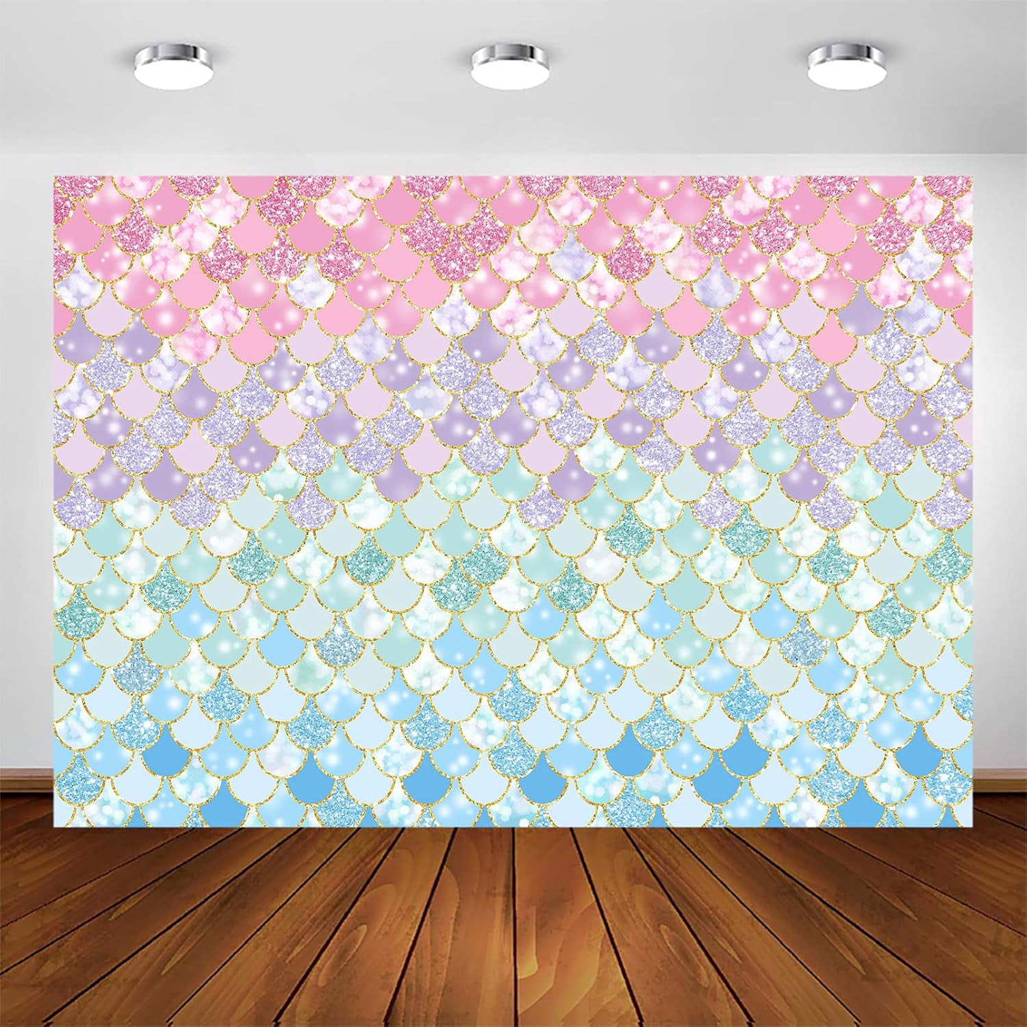 Mermaid Backdrop for Girls Party Mermaid Scales Birthday Party ...