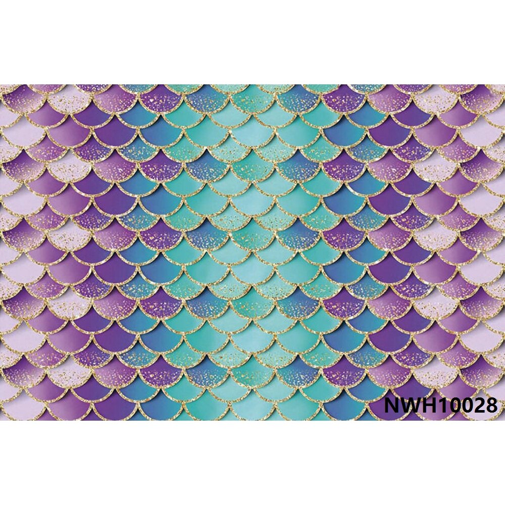 Mermaid Backdrop for Girls Seabed Scales Shell Tail ss Baby Shower ...