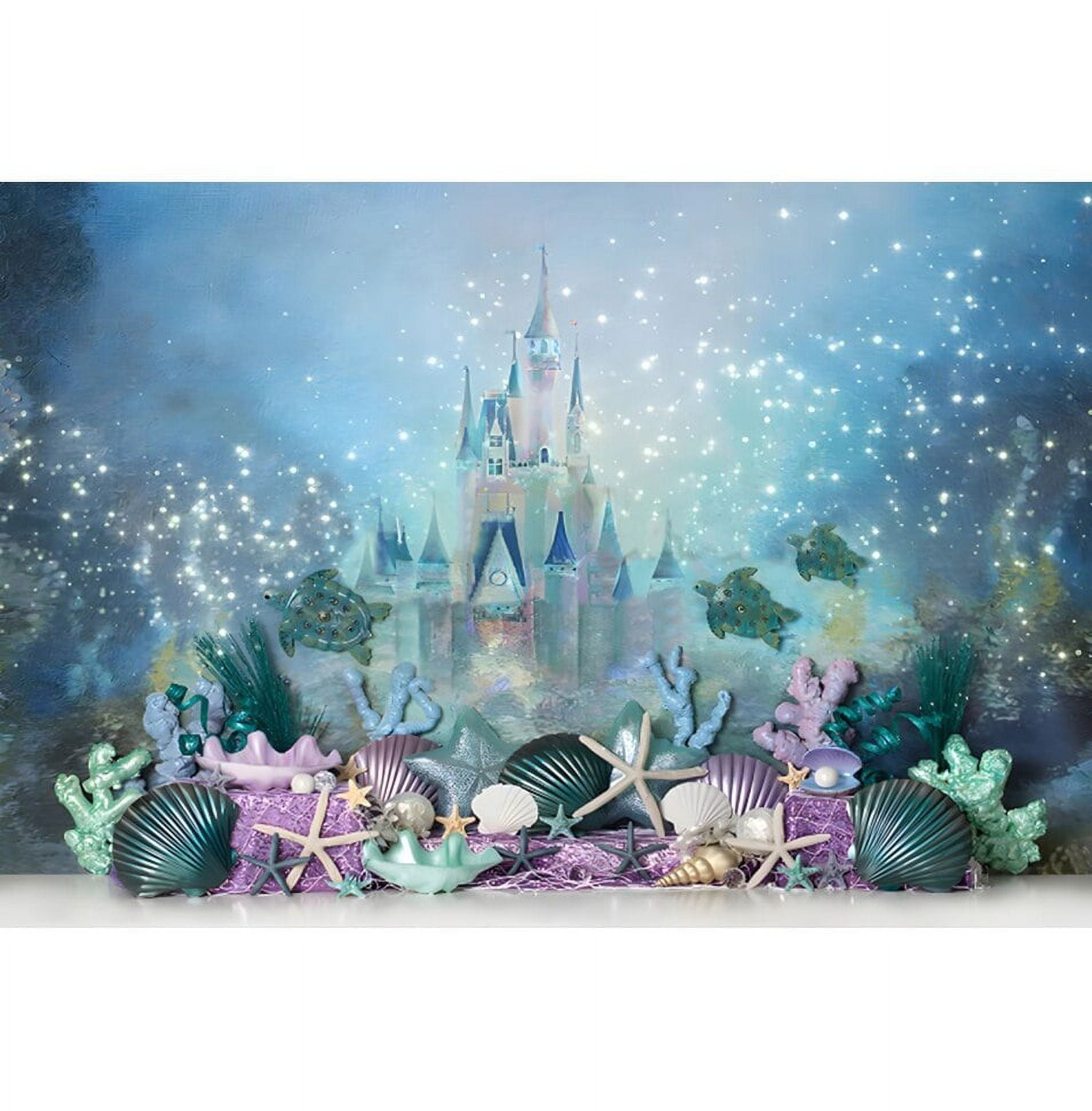 Mermaid Backdrop for Girls Seabed Scales Shell Tail ss Baby Shower ...