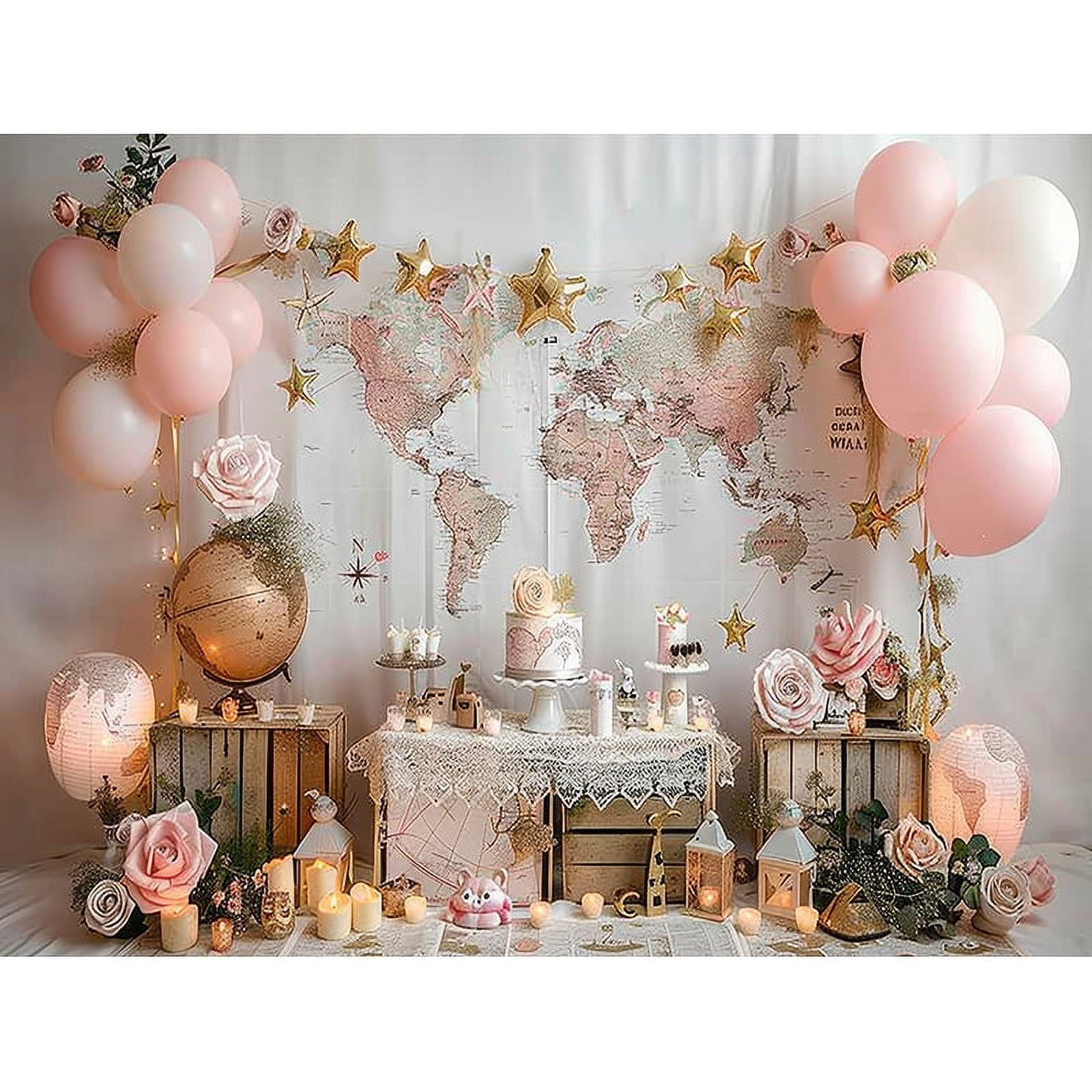 Mermaid Beach Scene Star Photography Backdrops Happy Birthday r ...