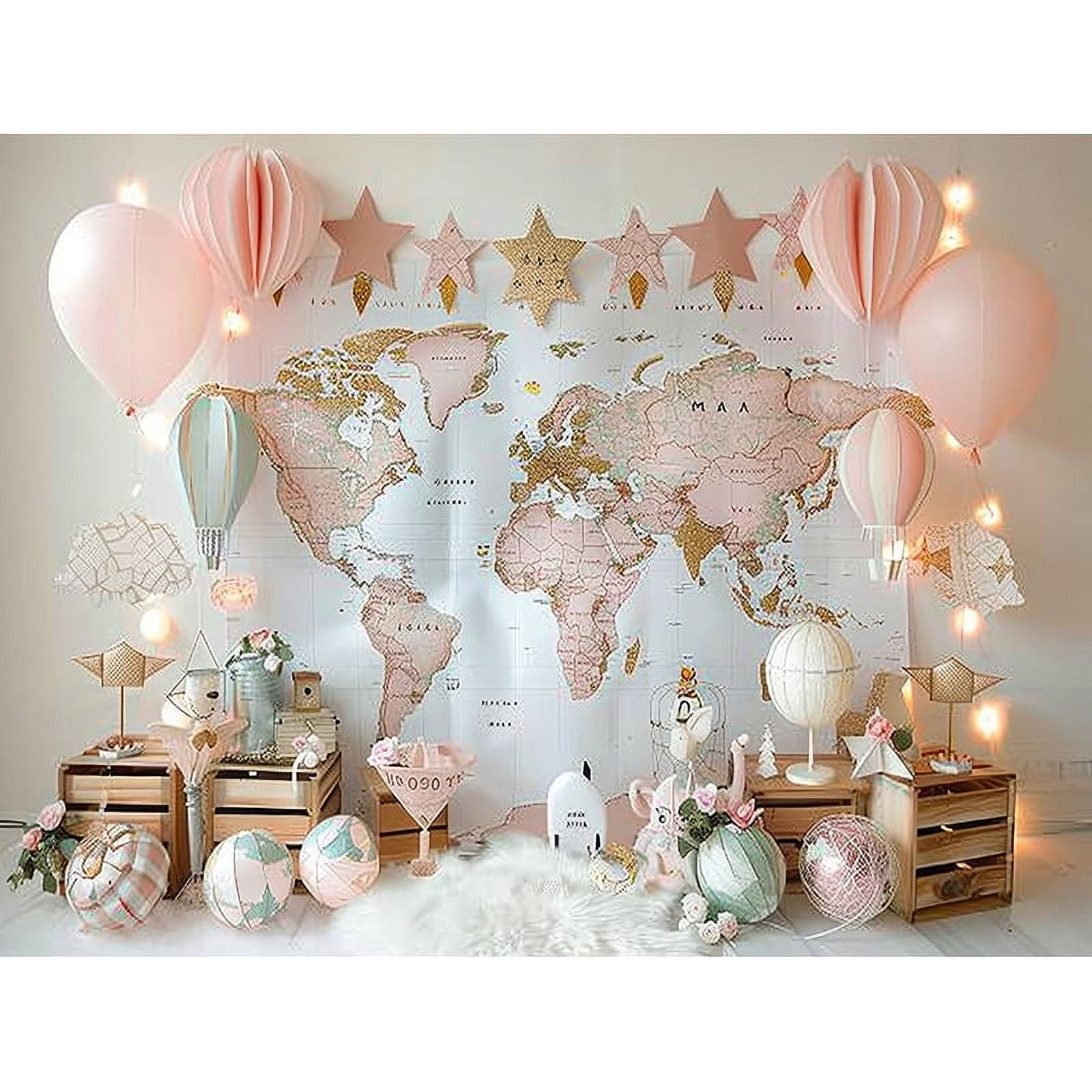 Mermaid Beach Scene Star Photography Backdrops Happy Birthday r ...