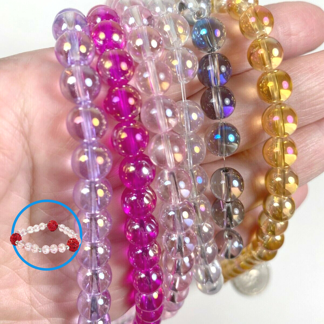 Mermaid Beads, Rainbow Glass Beads, DIY Jewelry Supplies, Gift For ...