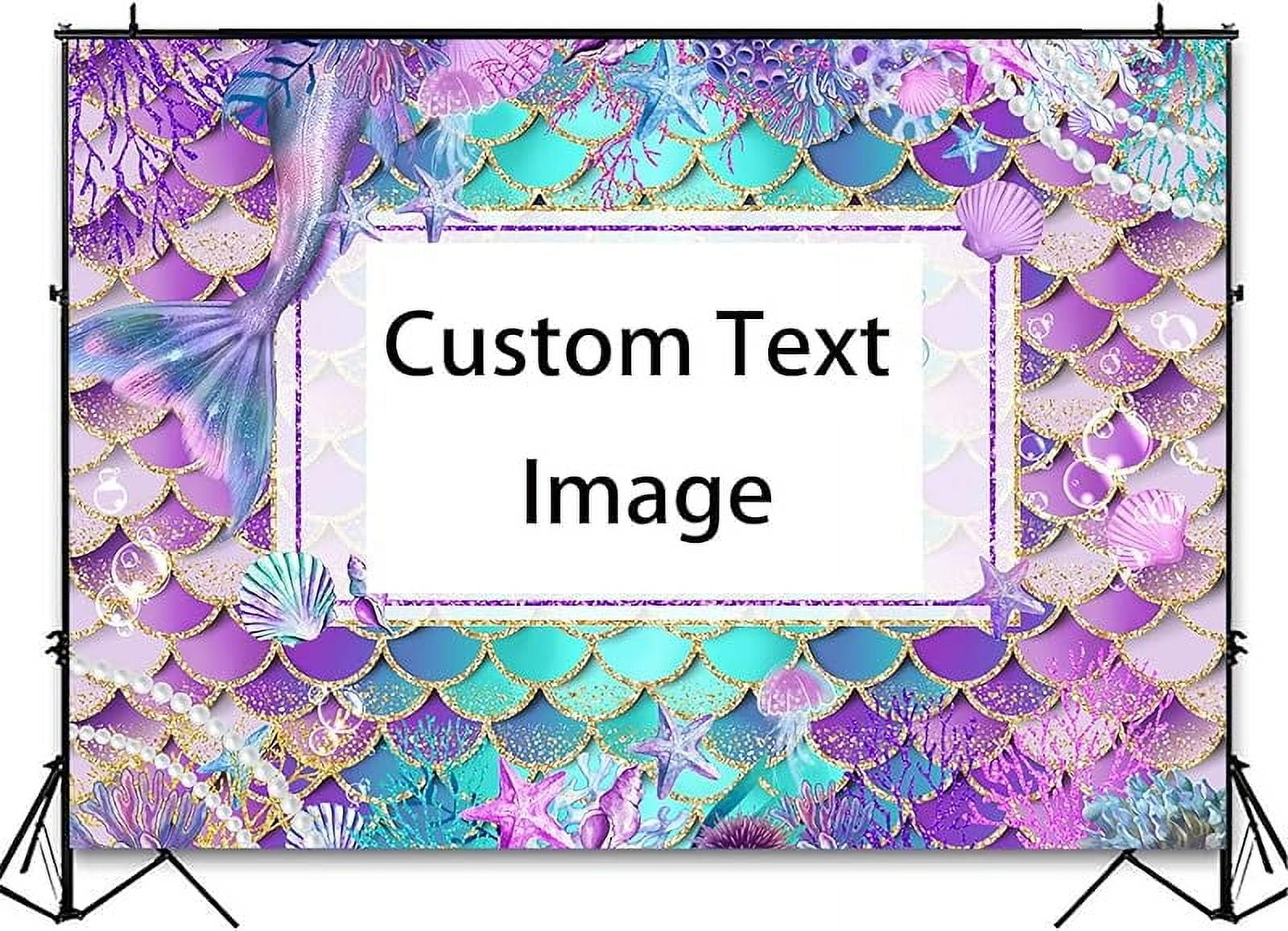 Mermaid Birthday Backdrop for Girl Under The Sea Bday Party Photography ...