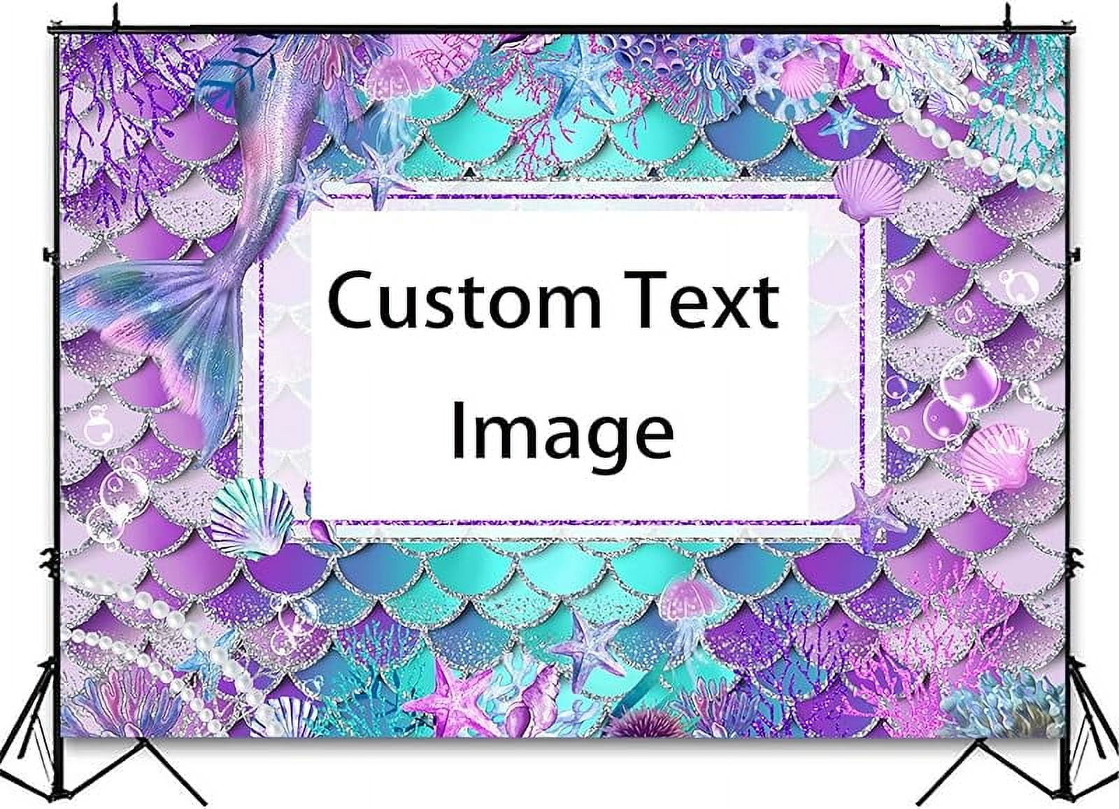 Mermaid Birthday Backdrop for Girl Under The Sea Bday Party Photography ...