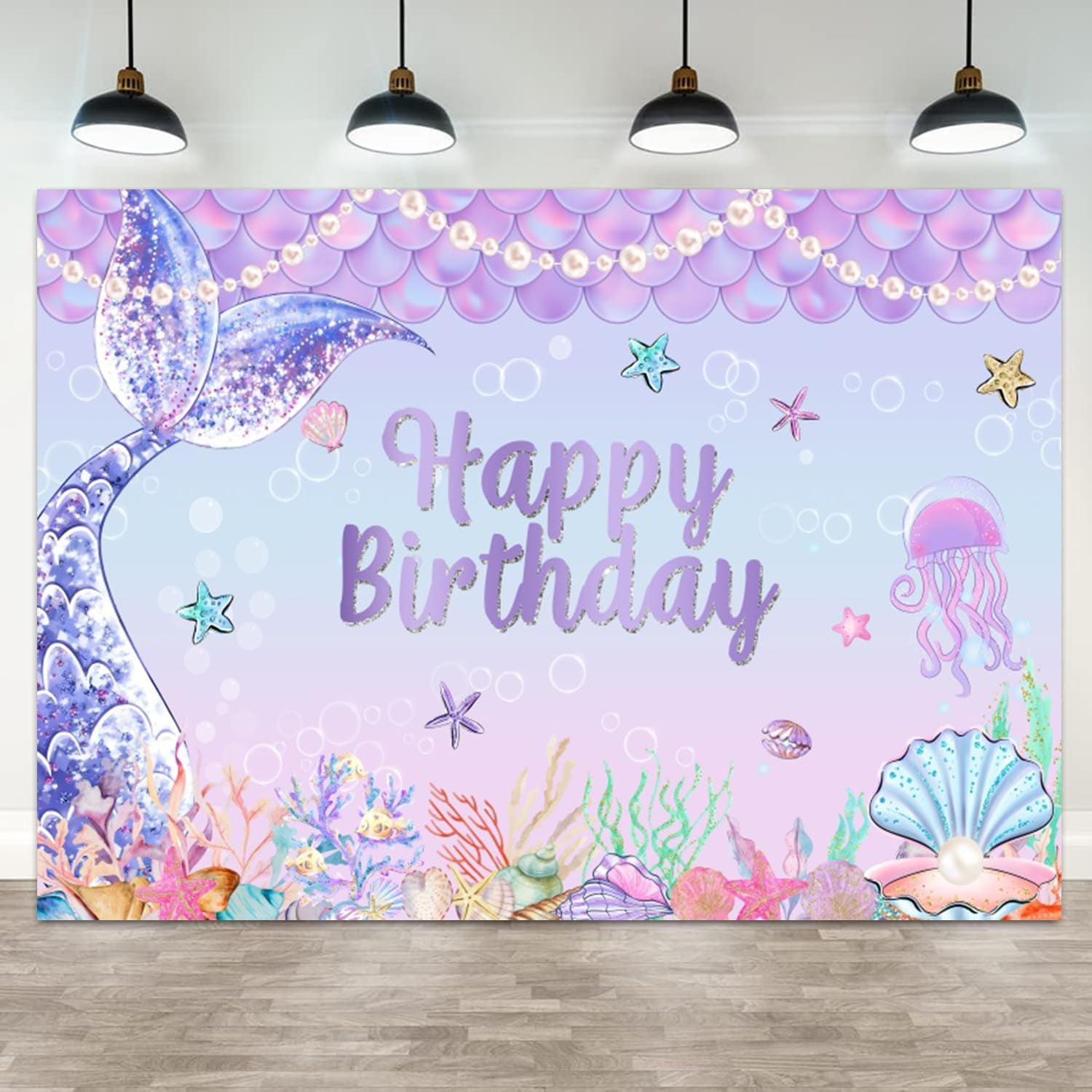 Mermaid Birthday Backdrop Ocean Theme Photography Background Underwater ...