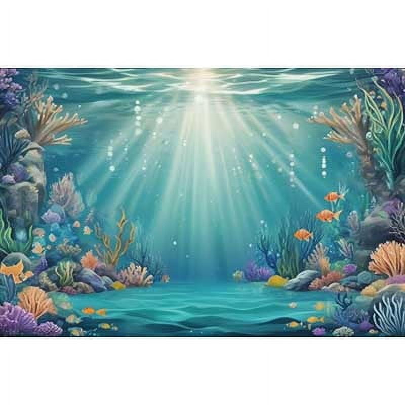Mermaid Birthday Backdrop for Photography Baby Seabed Underwater Photoz ...