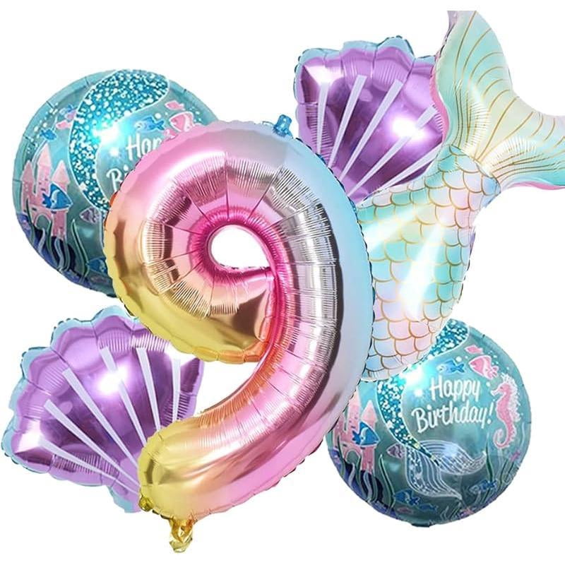 Mermaid Birthday Decoration Mermaid Balloons Kit Sea Balloon Mermaid ...