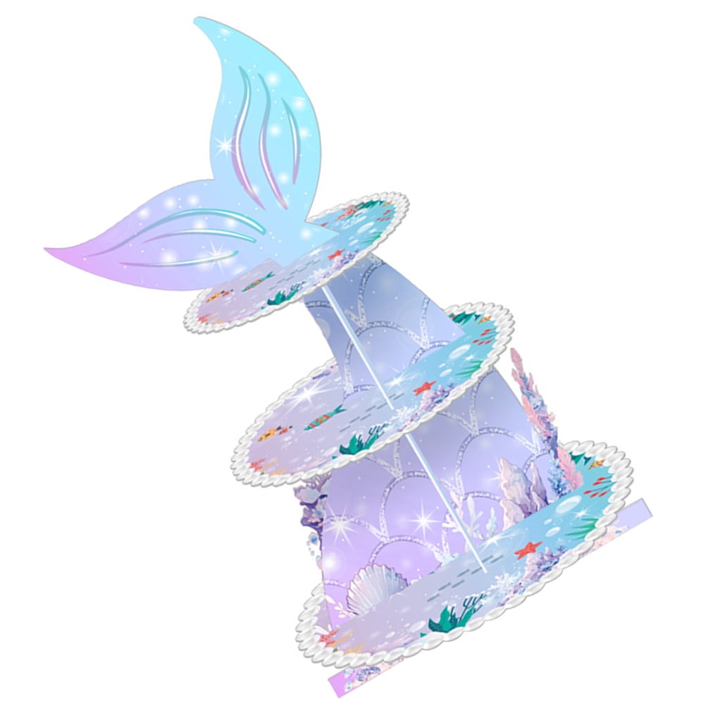 Mermaid Birthday Party Three Tier Cake Stand Ornament Display Stand ...
