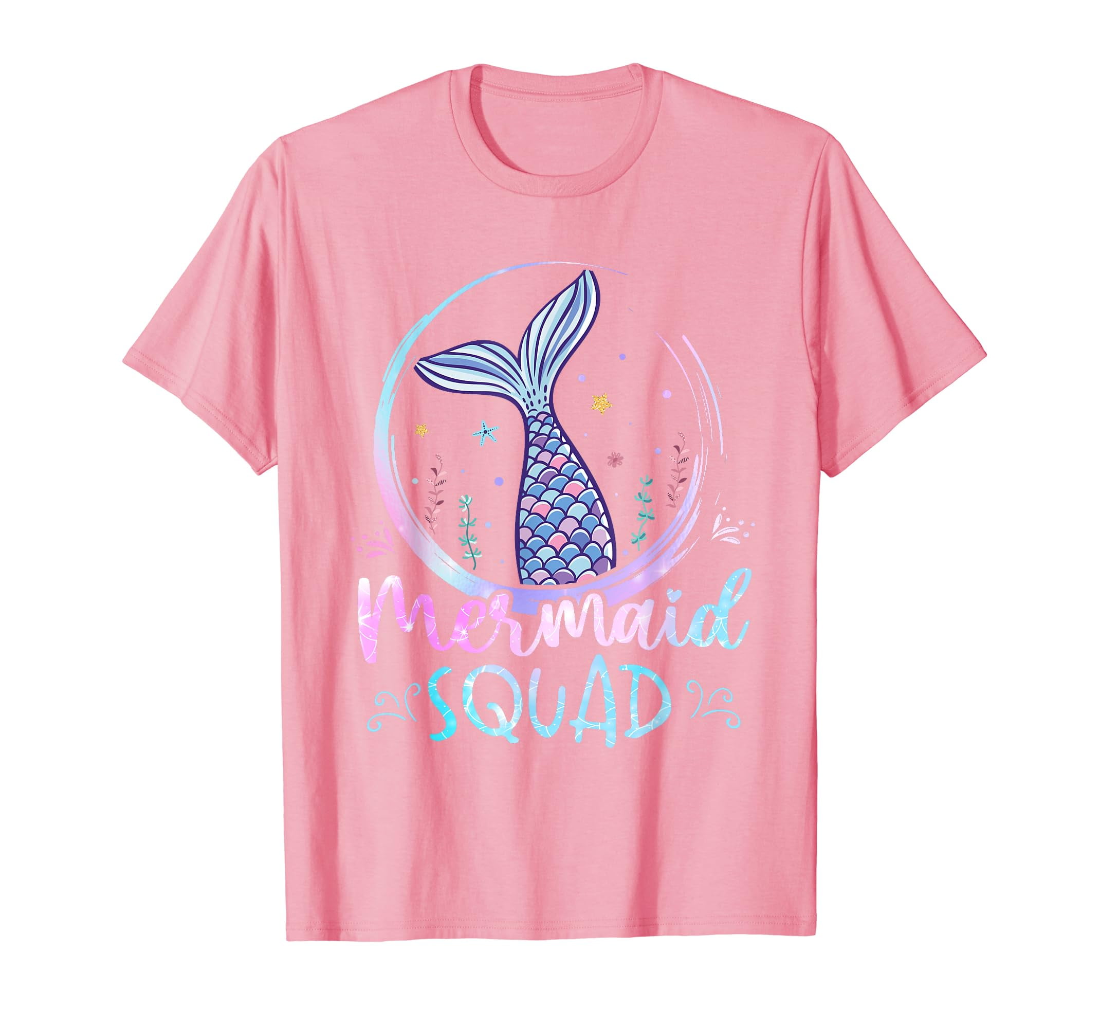 Mermaid Birthday Squad Party Girls Women Mermaid T-Shirt Funny Cute ...
