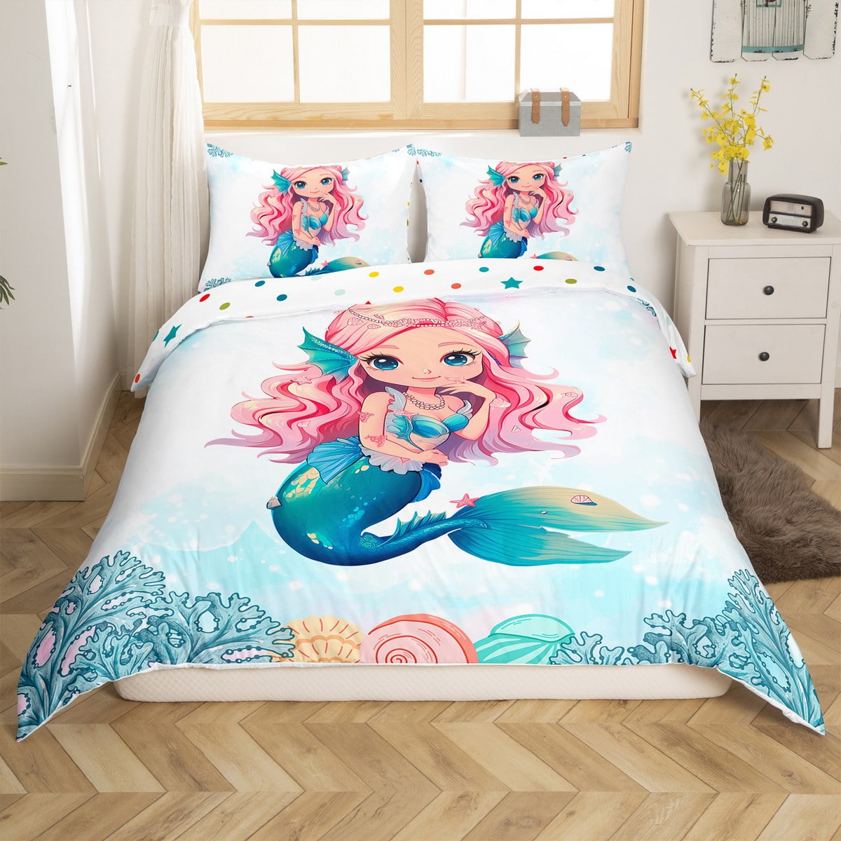 Mermaid Black Duvet Cover Afro Twin Bedding Sets ,American African ...