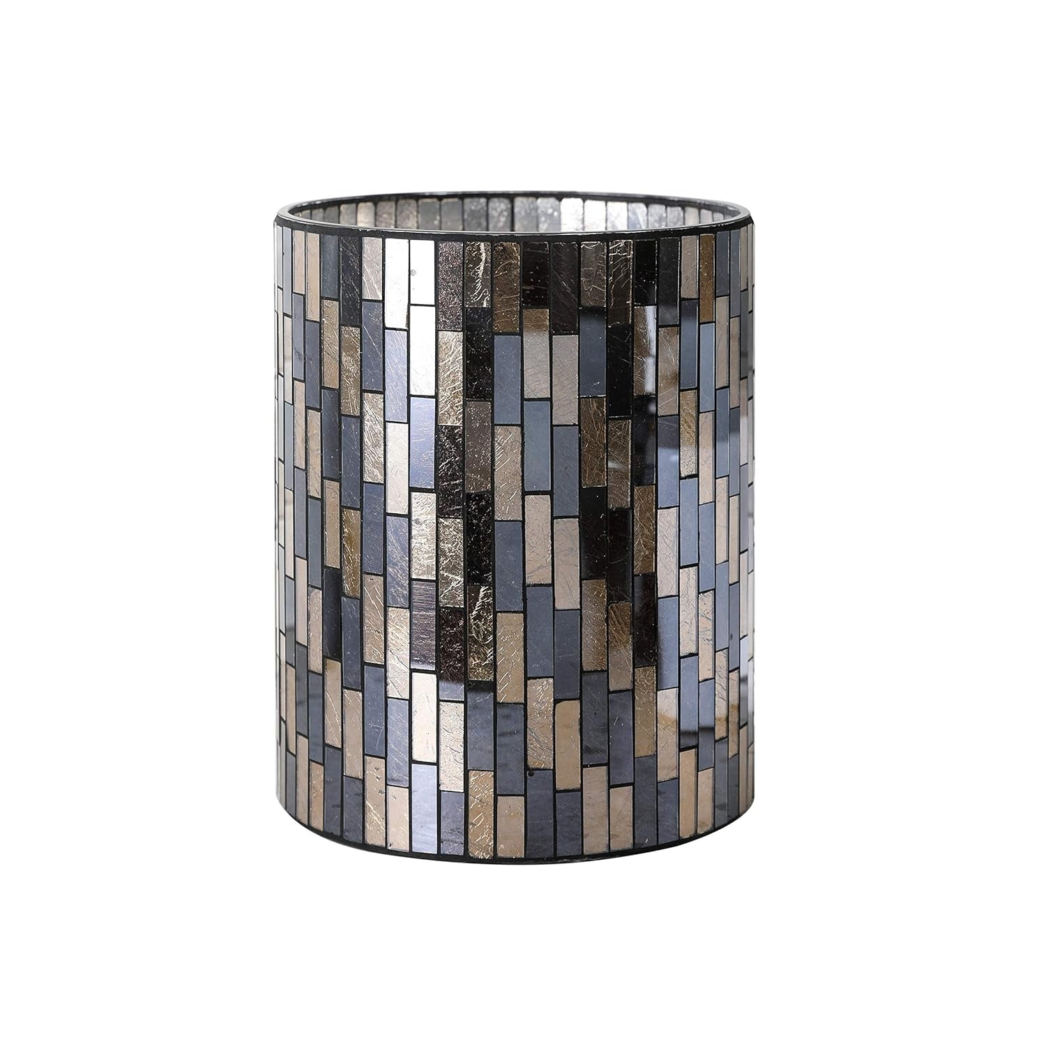Mermaid Blue Mosaic Glass Bathroom Wastebasket - Shiny Glass Ocean ...