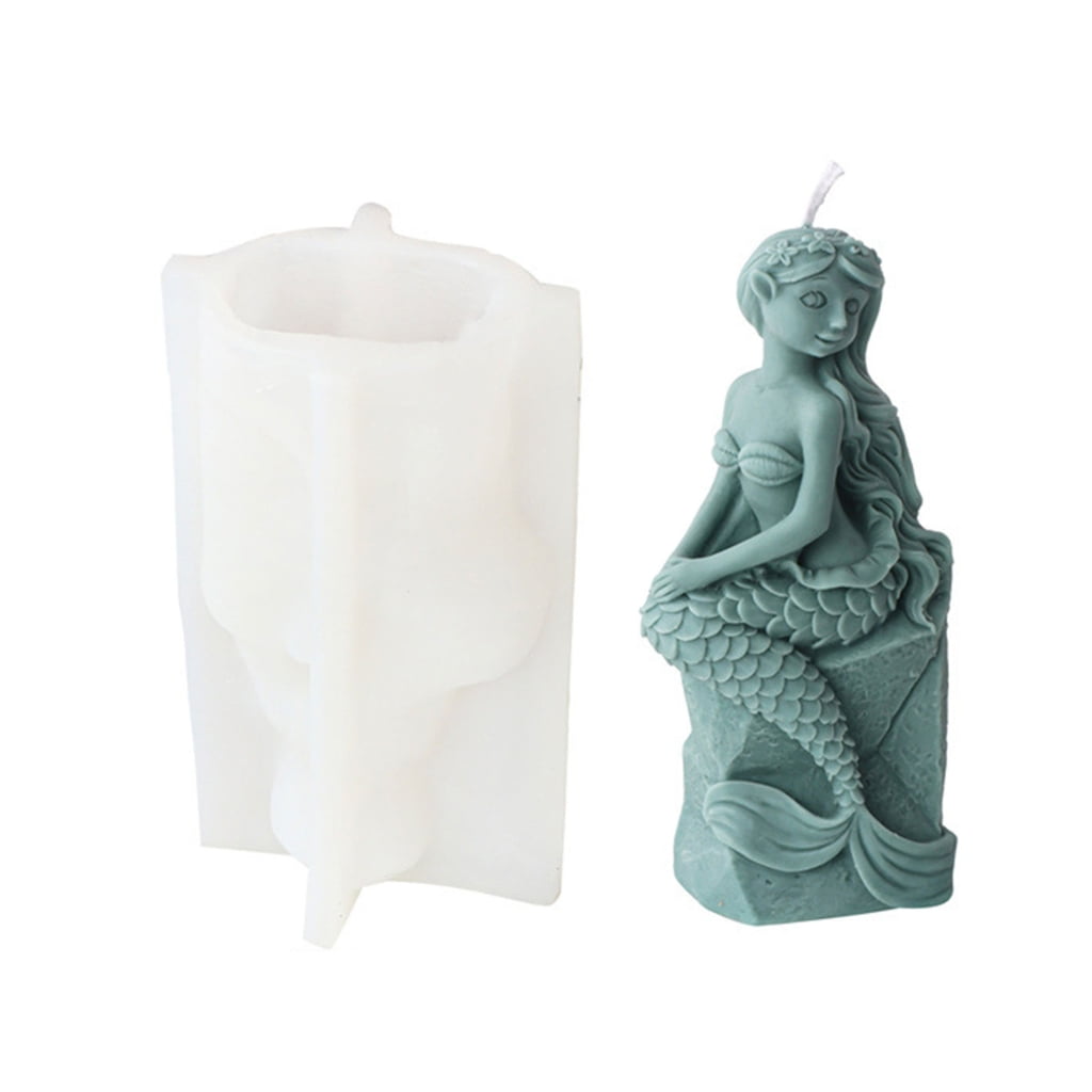 Mermaid Candle Mold DIY Shell Conch Soap Resin Plaster Making Mould ...