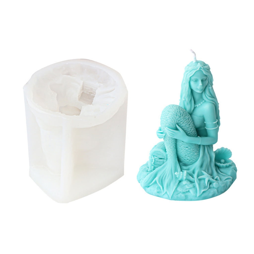 Mermaid Candle Mold DIY Shell Conch Soap Resin Plaster Making Mould ...