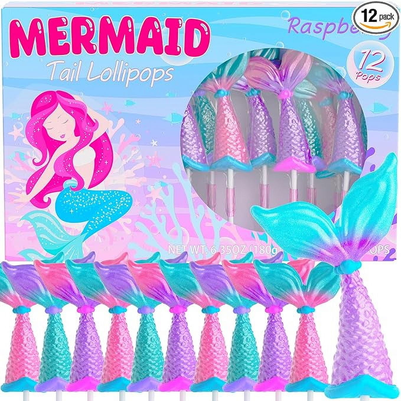 Mermaid Candy Lollipops 12pk- Mermaid Lollipops For Mermaid Party ...