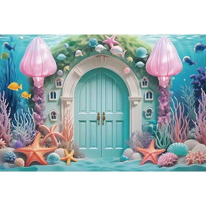 Mermaid Castle Photography Backdrop Aquar Seabed Undersea Photoz ...
