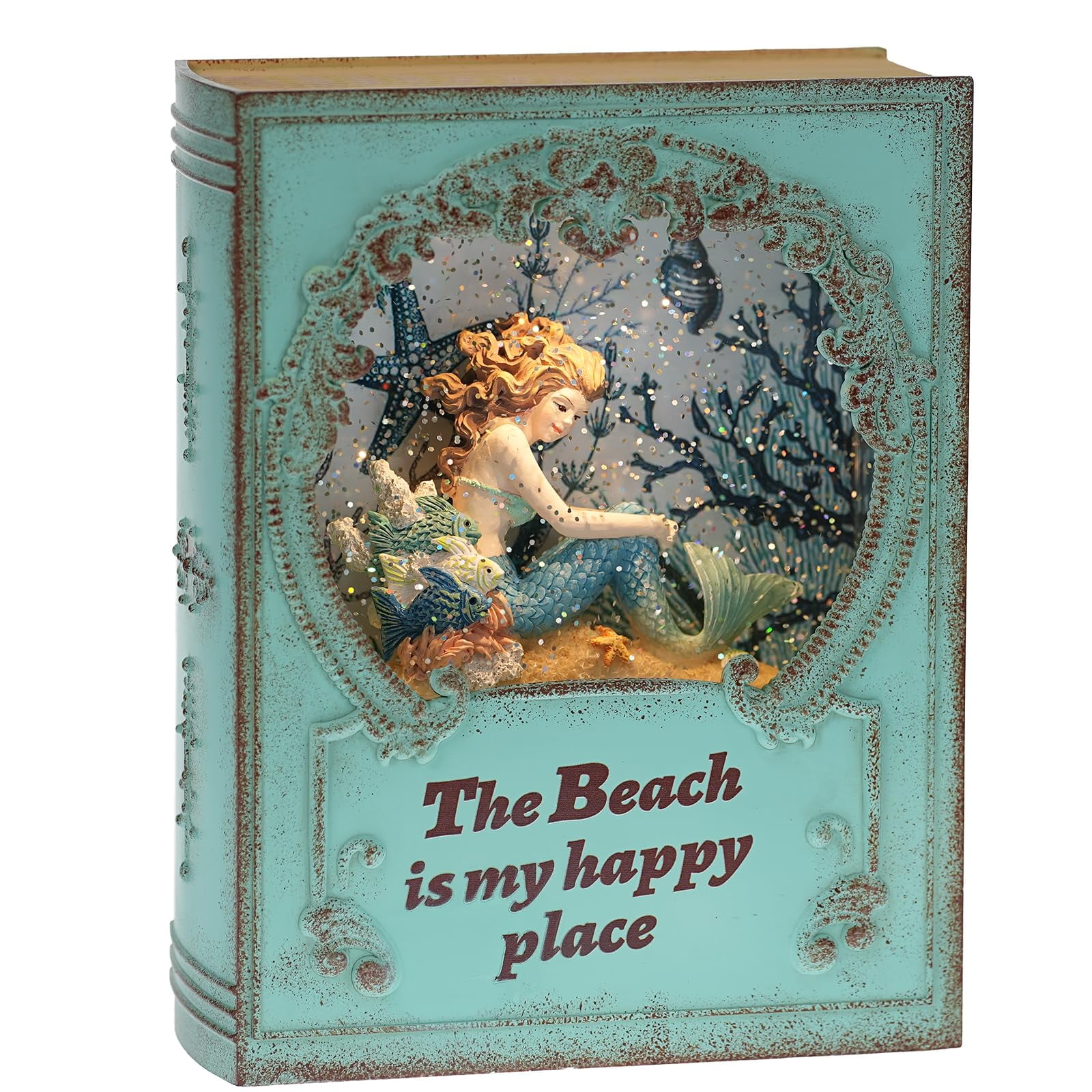 Mermaid Christmas Snow Globe,Christmas Decorations Mermaid Swirling ...