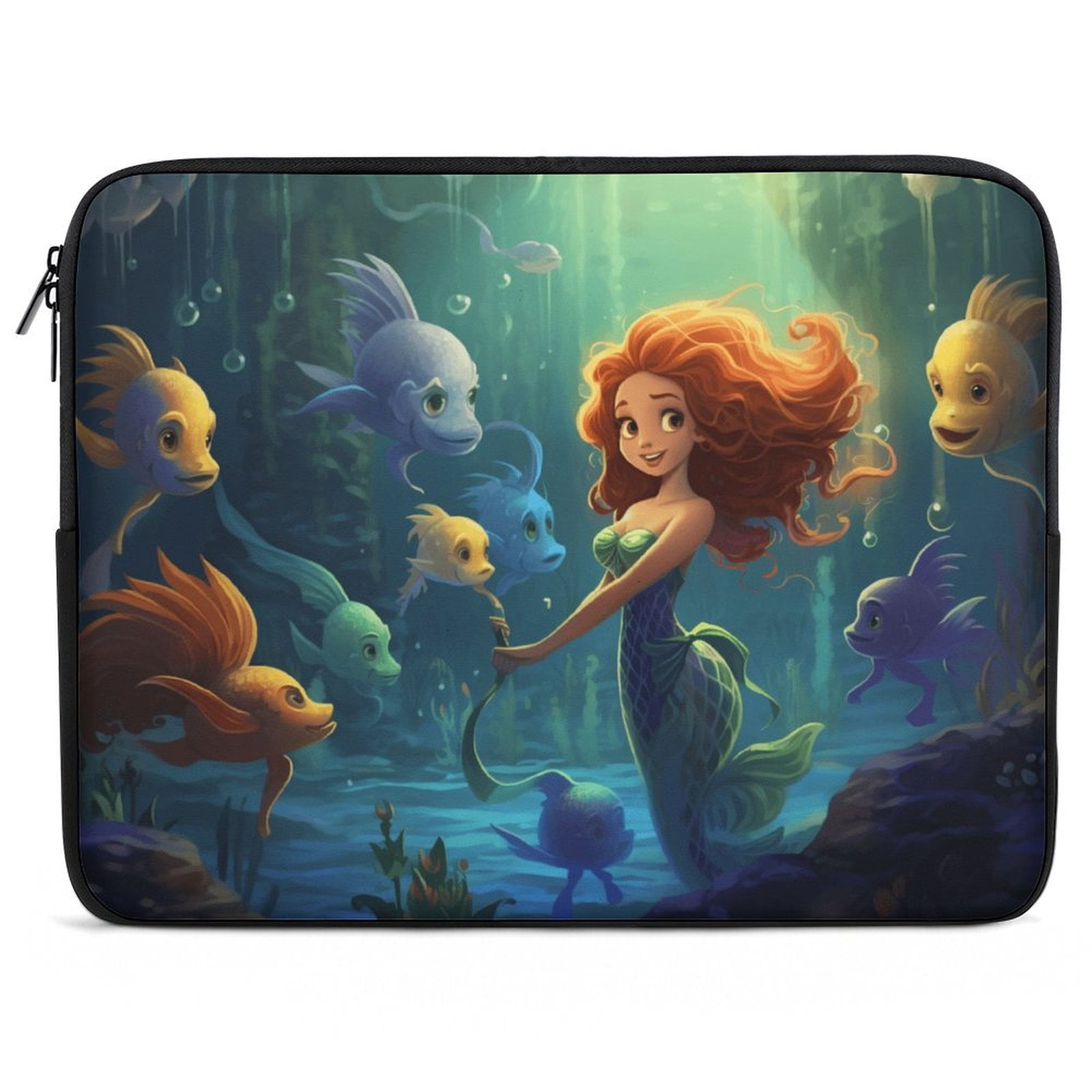 Mermaid Colorful Ocean World Laptop Case Bag Sleeve Portable Crossbody ...