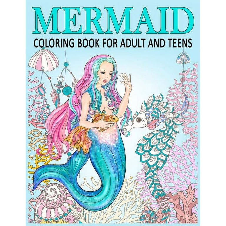 realistic mermaid coloring pages