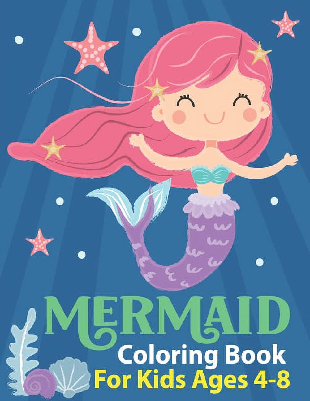 Mermaid Coloring Book for Kids Ages 4-8: Cute Mermaid Coloring Pages ...