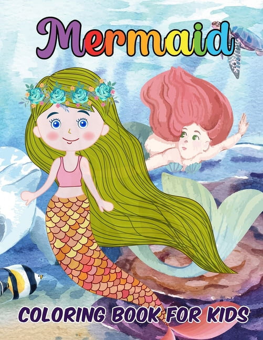 Mermaid Coloring Book for Kids: Relaxing Mermaid Designs - Walmart.com