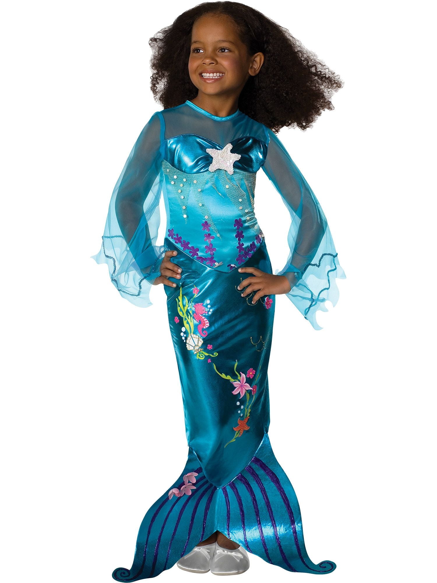 Rubies Magical Blue Mermaid Costume for Kids, Girls Small - Walmart.com
