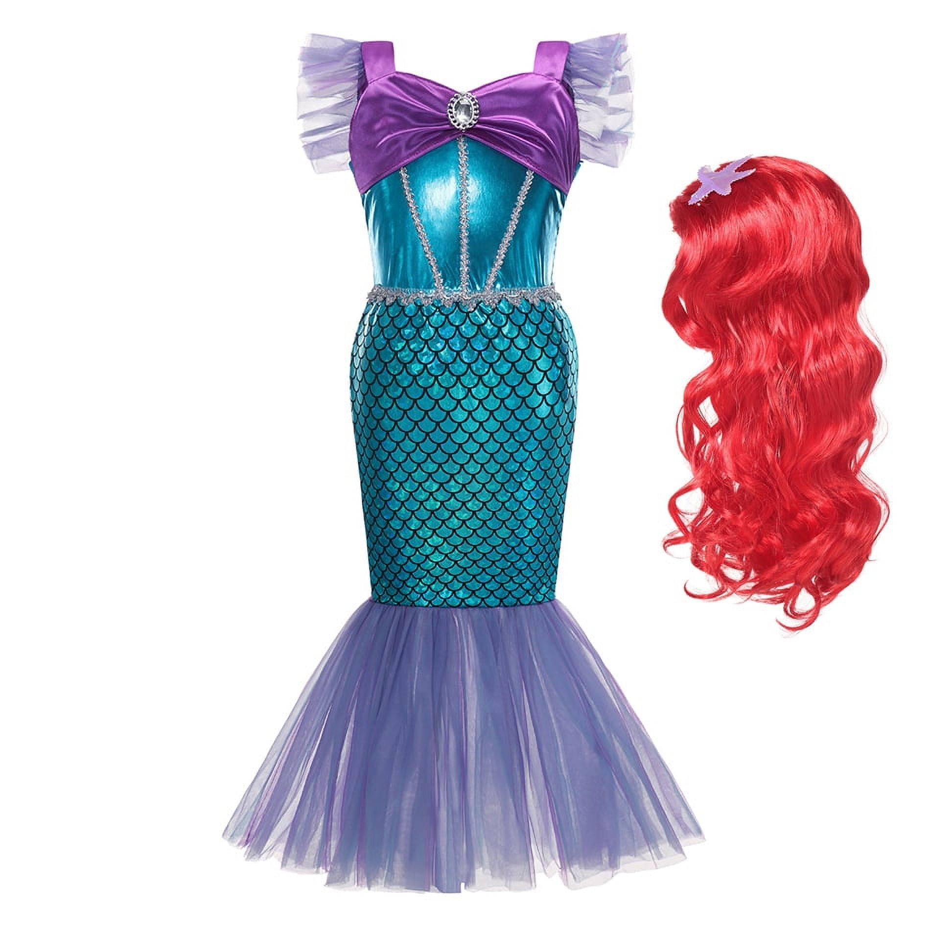 Mermaid Costume for Girls Halloween Little Princess Dress Up - Walmart.com
