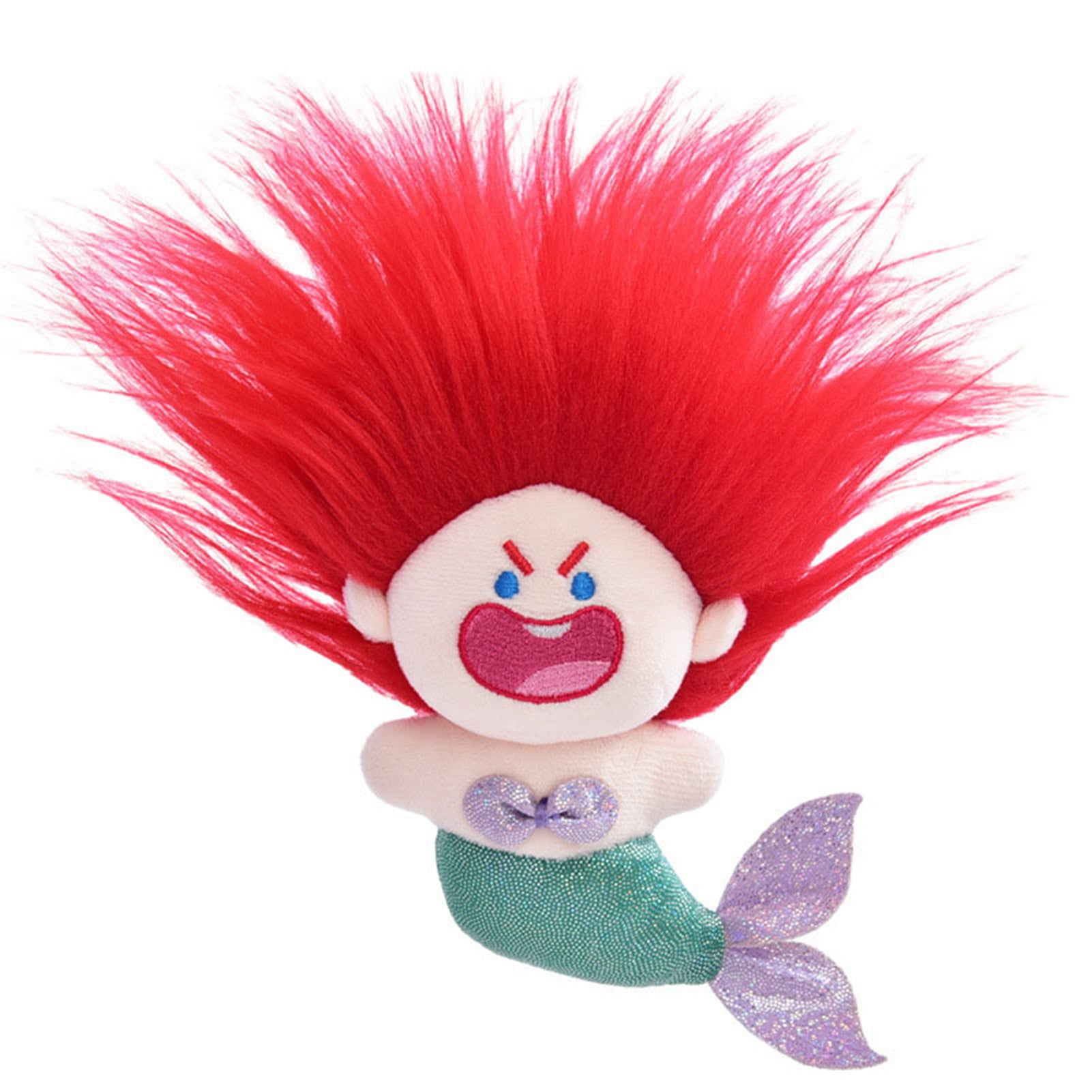 Mermaid Cotton Doll Toy Colorful Fluffy Hair Cute Mermaid Stuffed Doll ...