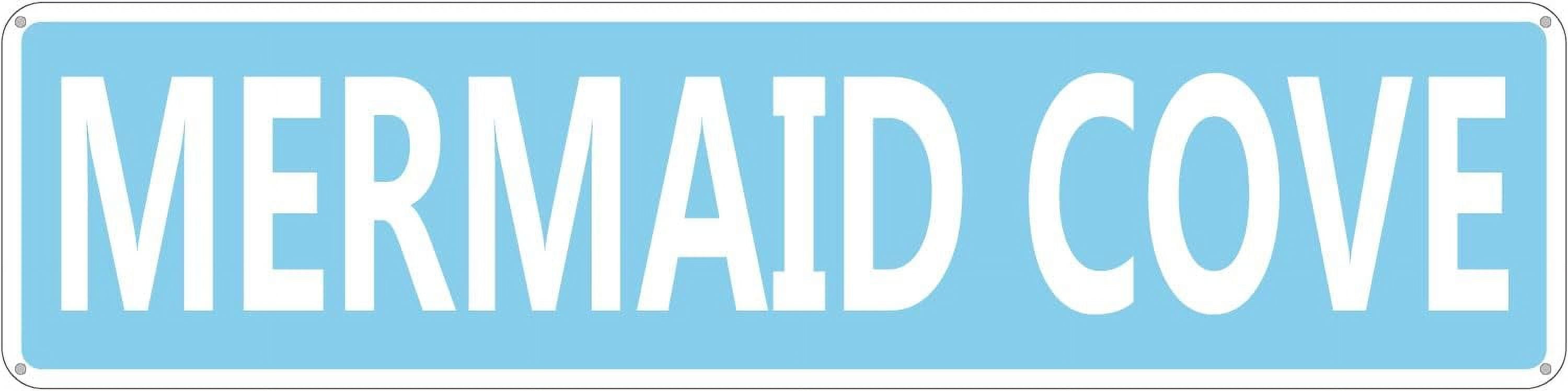 Mermaid Cove Metal Street Tin Sign Funny Vintage Slim Tin Signs 16 x 4 ...