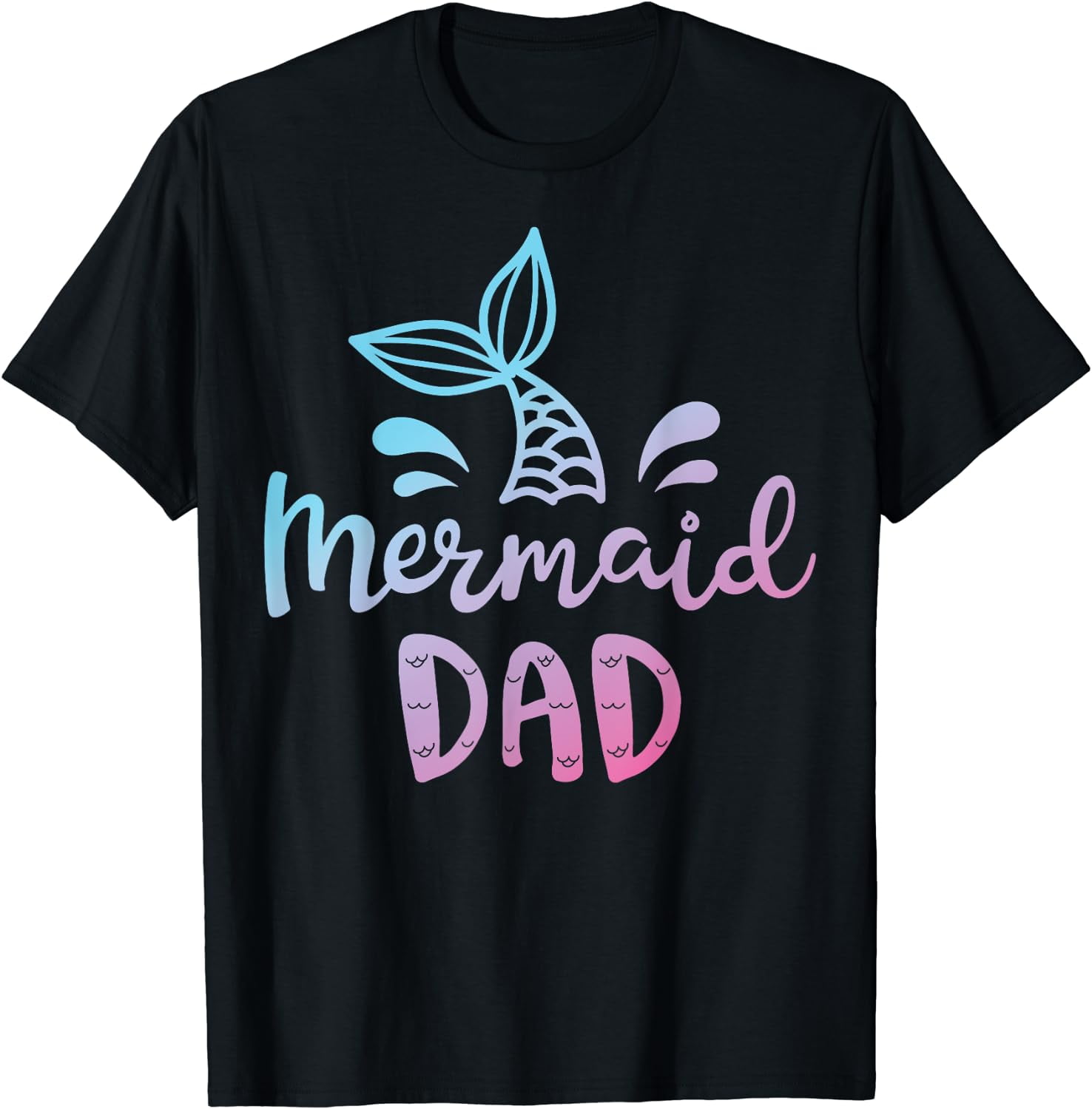 Mermaid Dad Funny Merman Daddy Papa Family Matching Birthday T-Shirt ...
