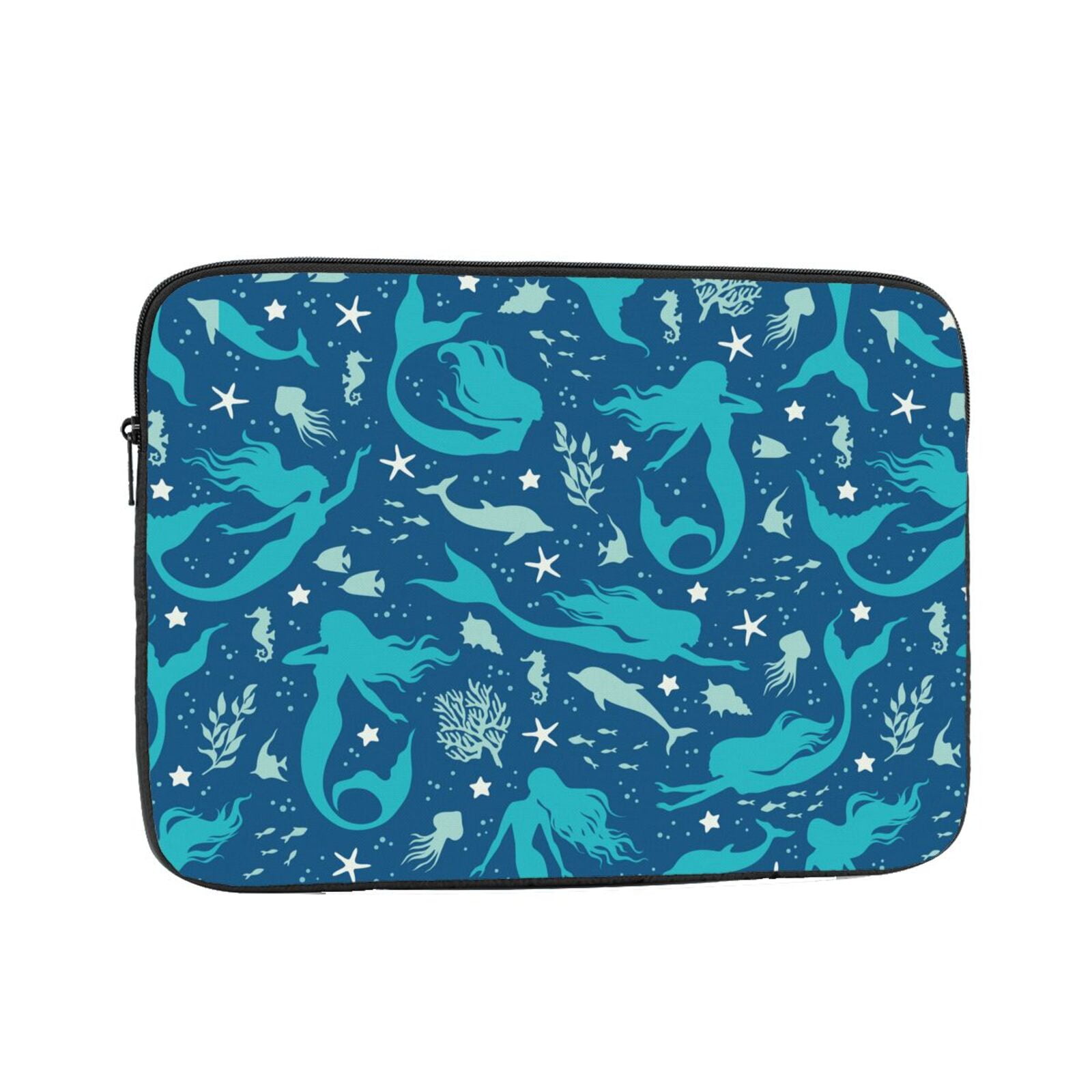 Mermaid Dolphin Ocean Elements 17 inch Portable Laptop Sleeve ...
