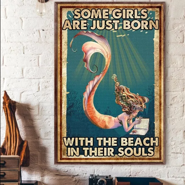 Mermaid She Dreams Of The Ocean Wild Salt Air Mermaids Reading Book ...