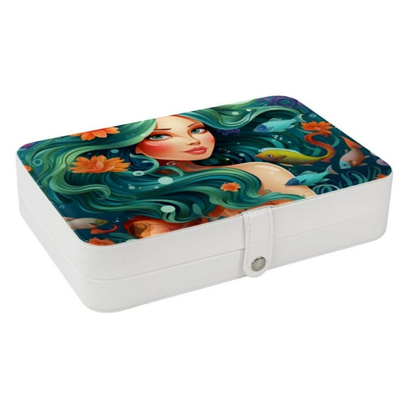 Mermaid Earring Organizer Jewelry Box with Removable Compartment and ...