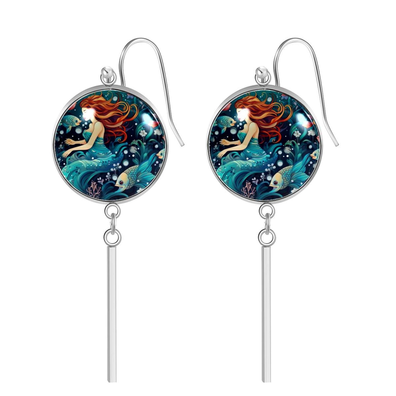 Mermaid Elegant Earring Set with Stunning Patterns - for Showcasing ...