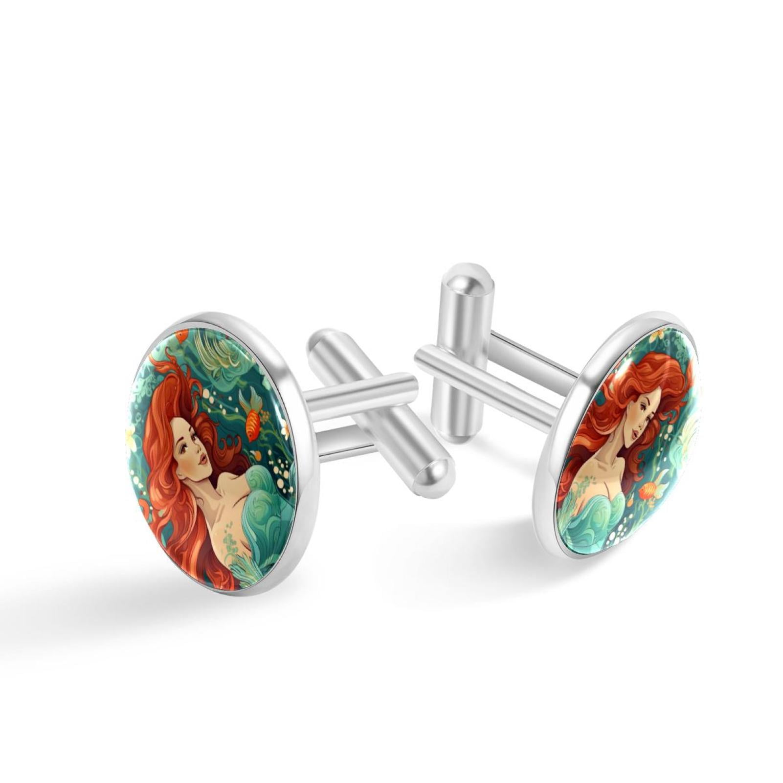 Mermaid Elegant Stainless Steel Cufflinks for Formal Attire - for ...