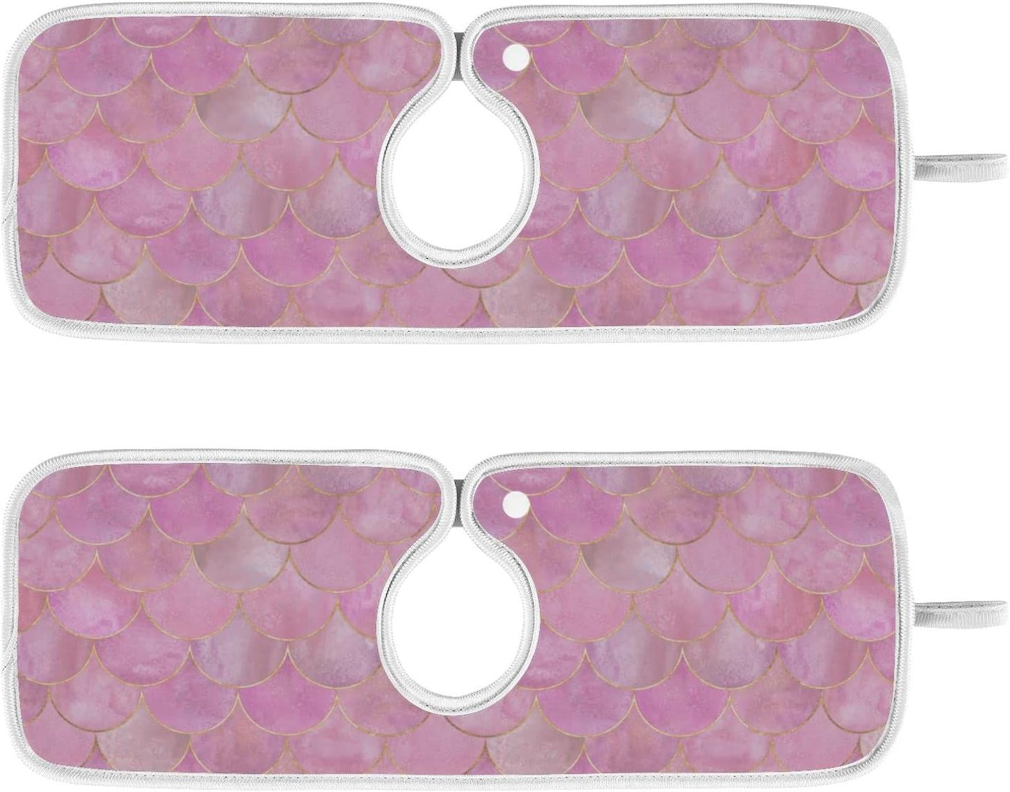 Mermaid Fish Scale Wave Sink Splash Guard for Faucet 2 Packs Faucet ...