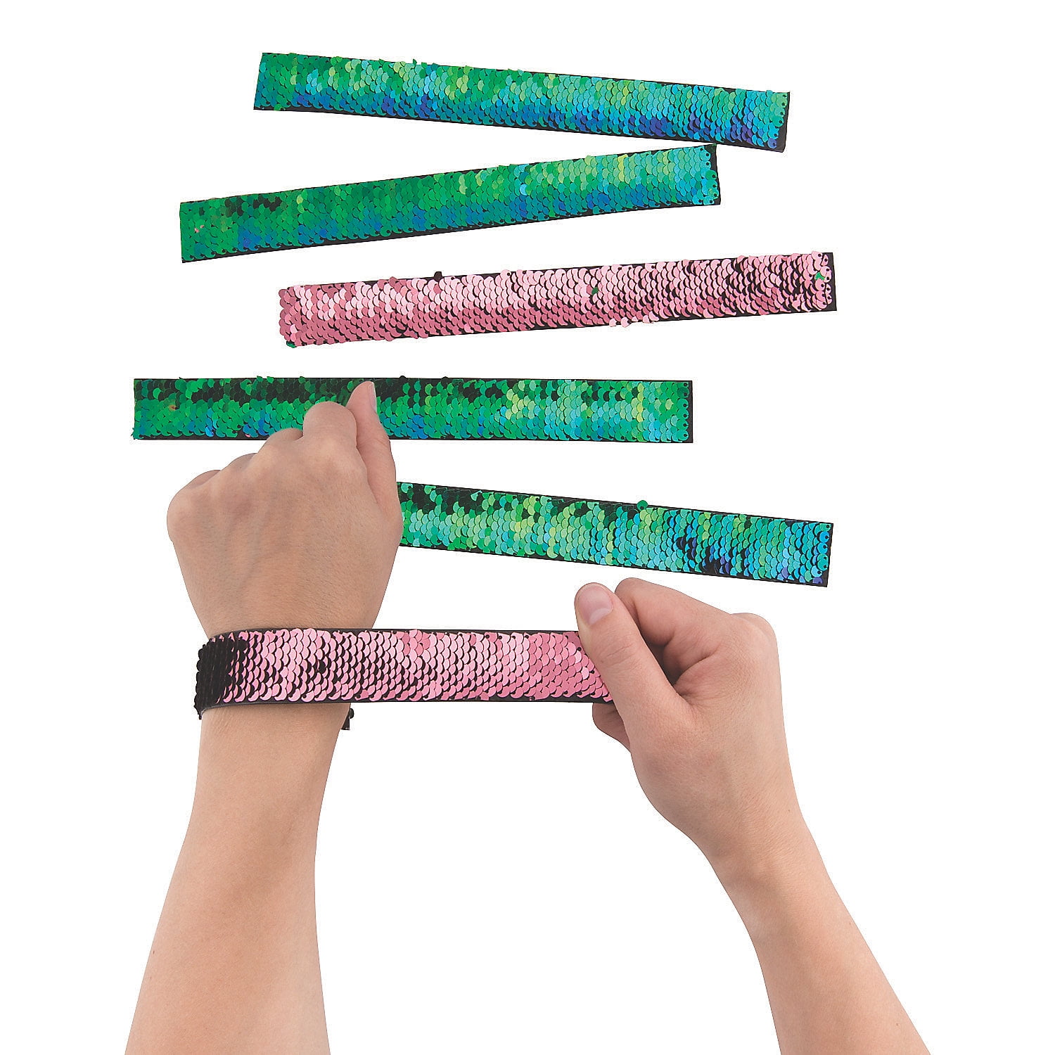 Mermaid Flipping Sequin Slap Bracelet - Party Favors - 12 Pieces ...