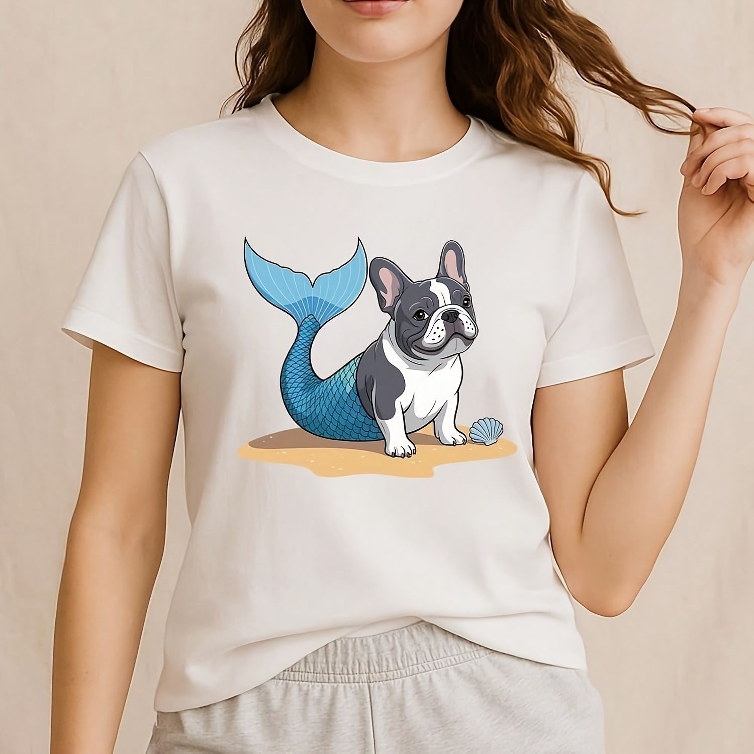 Mermaid French Bulldog S1Hirt, French Bulldog Lover Gift, Mermaid ...