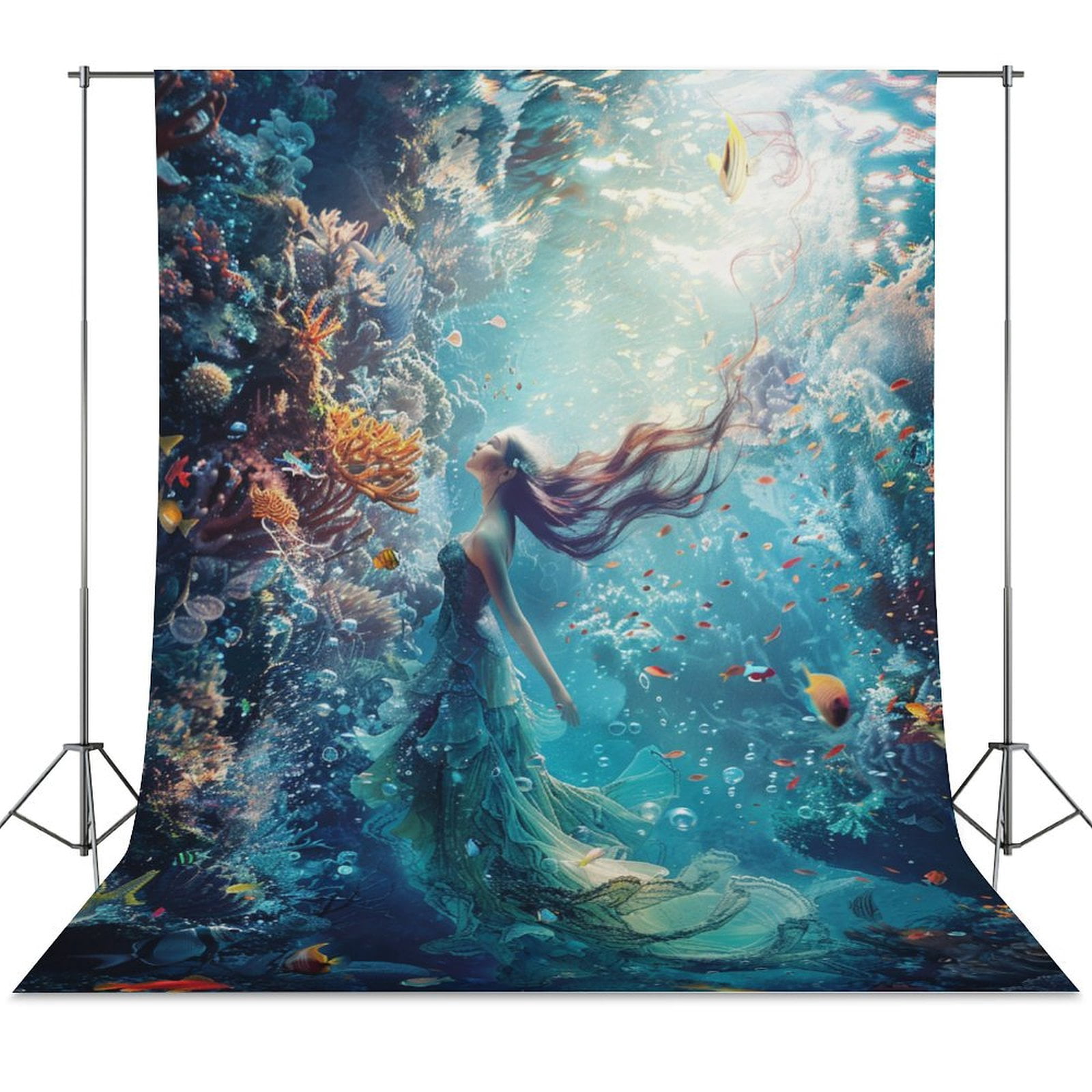 Mermaid Glitter Fish Scale Girls Backdrop Background for Photography ...