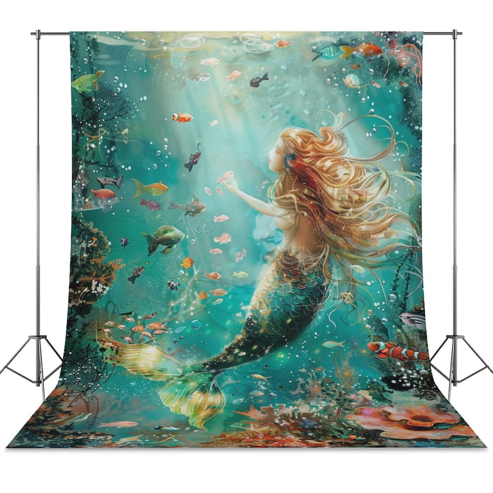 Mermaid Glitter Fish Scale Girls Backdrops for Photography Kids Adult ...