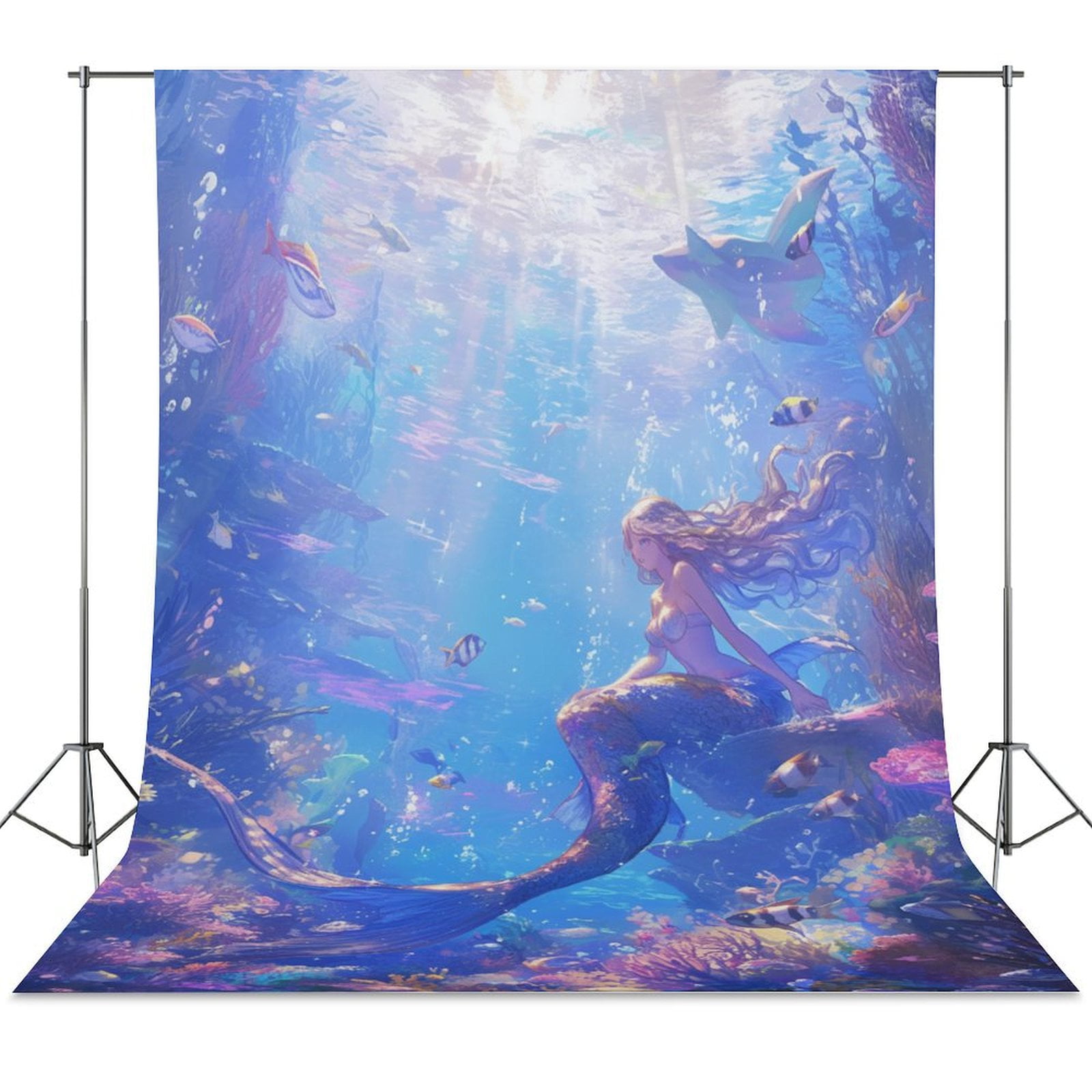 Mermaid Glitter Fish Scale Girls Backdrops for Photography Kids Adult ...